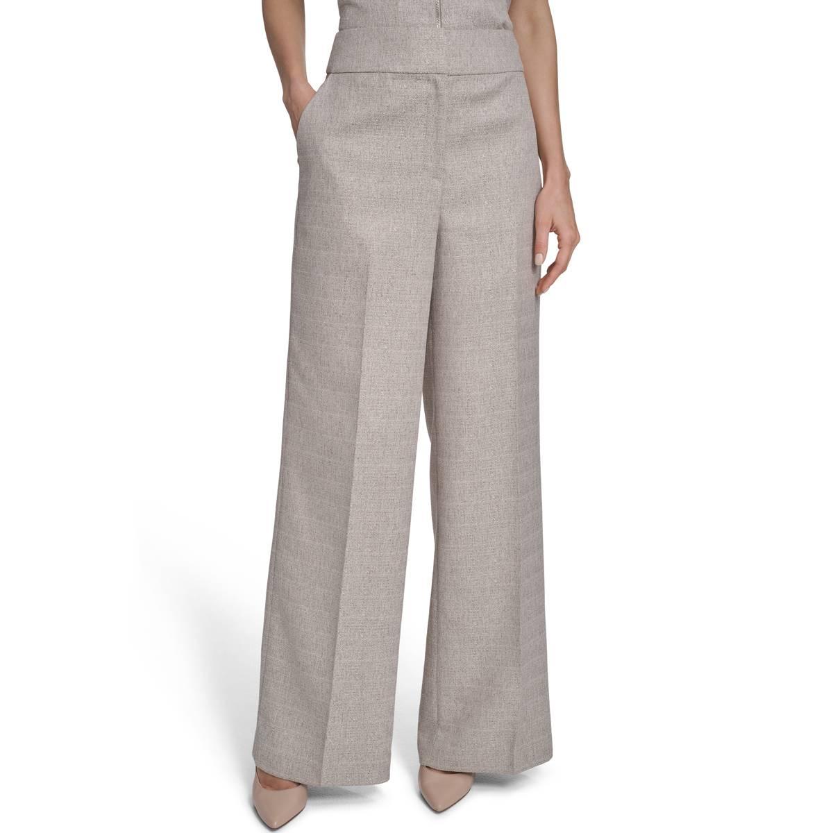 Click here for Womens Calvin Klein Textured Wide Leg Dress Pants prices