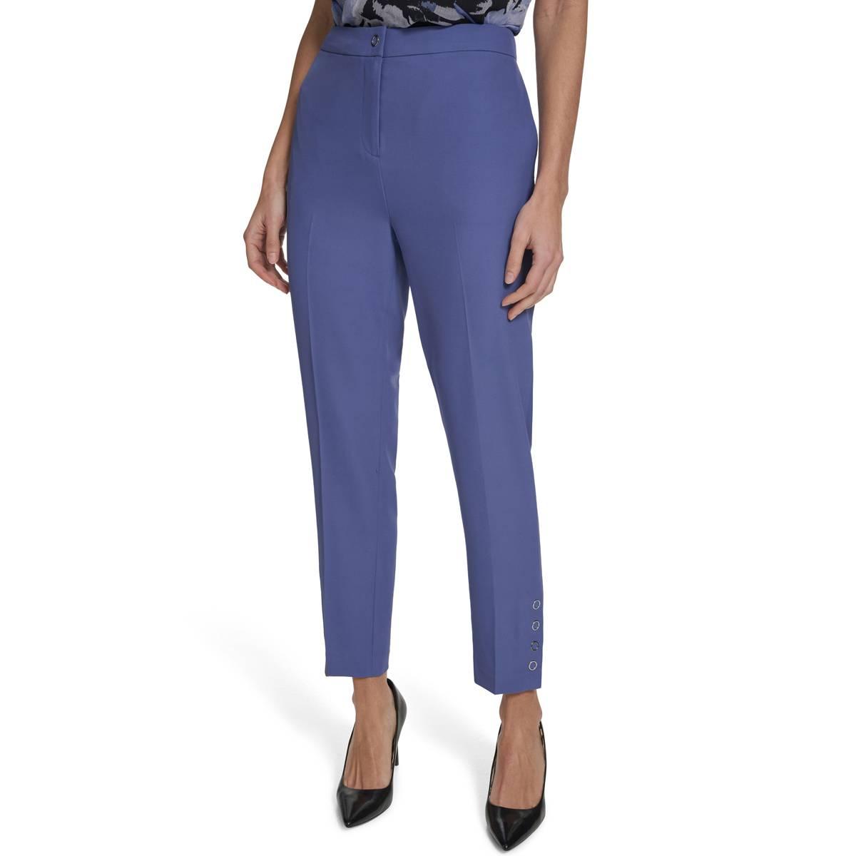 Calvin Klein Plus Size Mid Rise Slim Leg Pants - Future Dusk