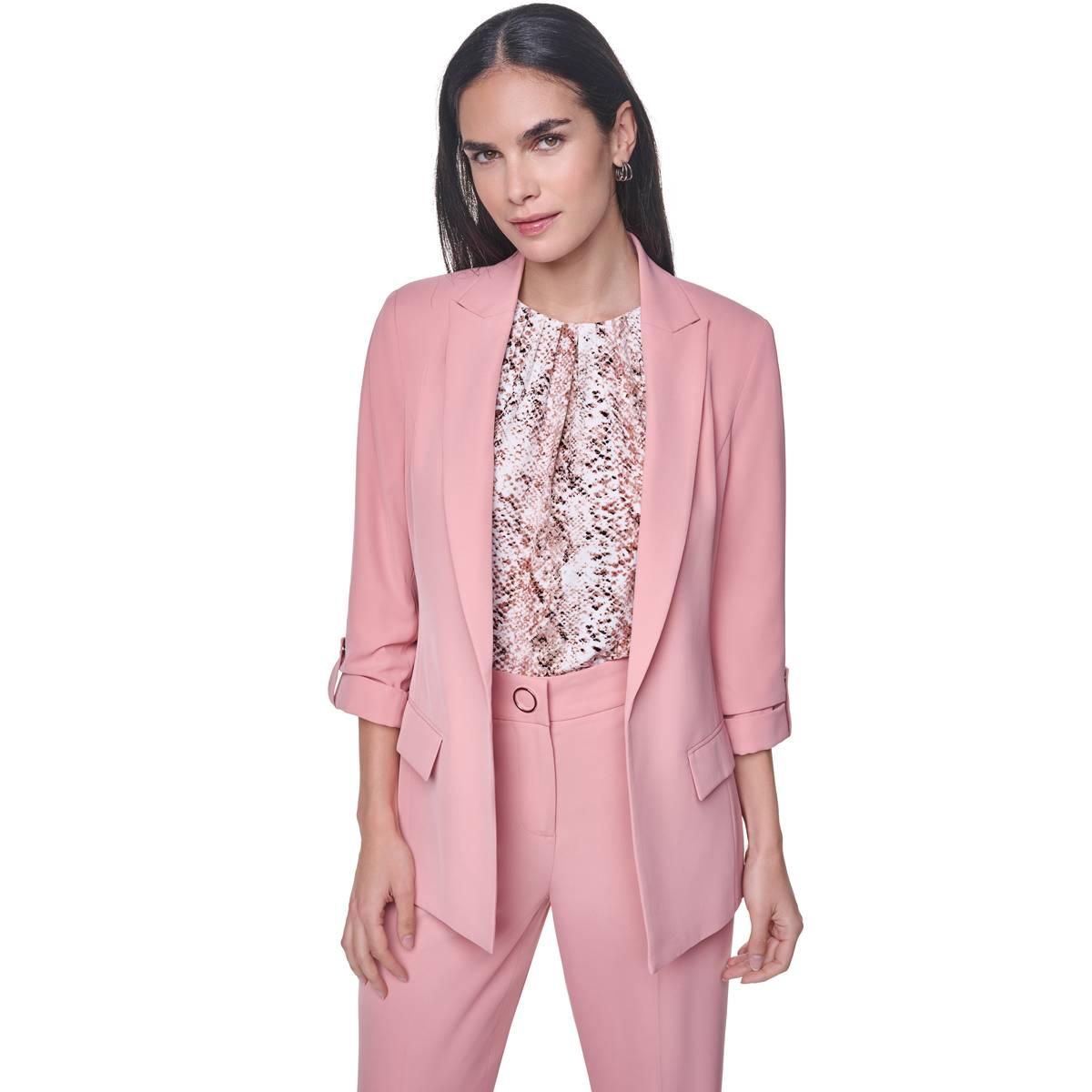 Click here for Womens Calvin Klein Tab Sleeve Notch Lapel Blazer prices
