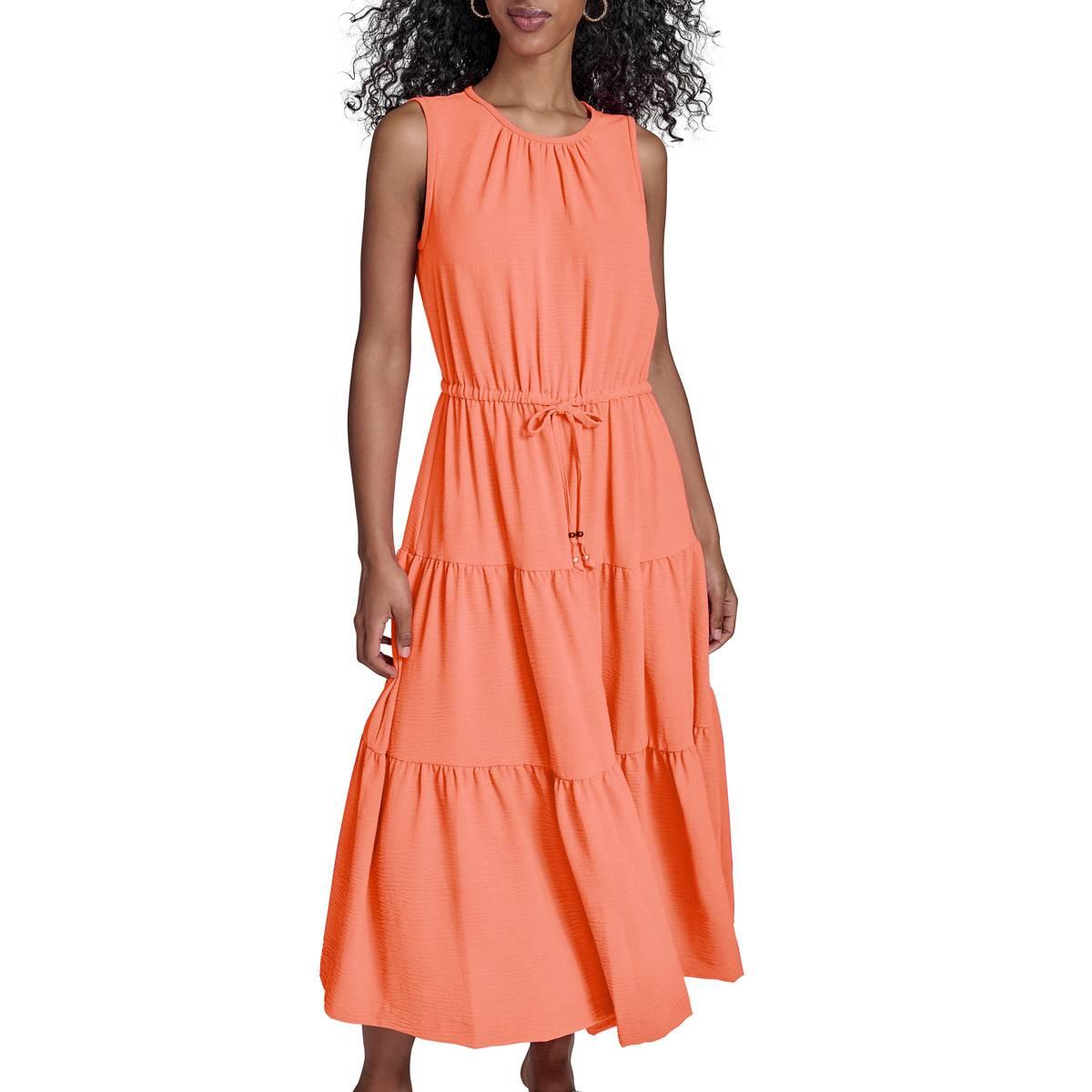 Click here for Womens Calvin Klein Sleeveless Drawstring Waist Mi... prices