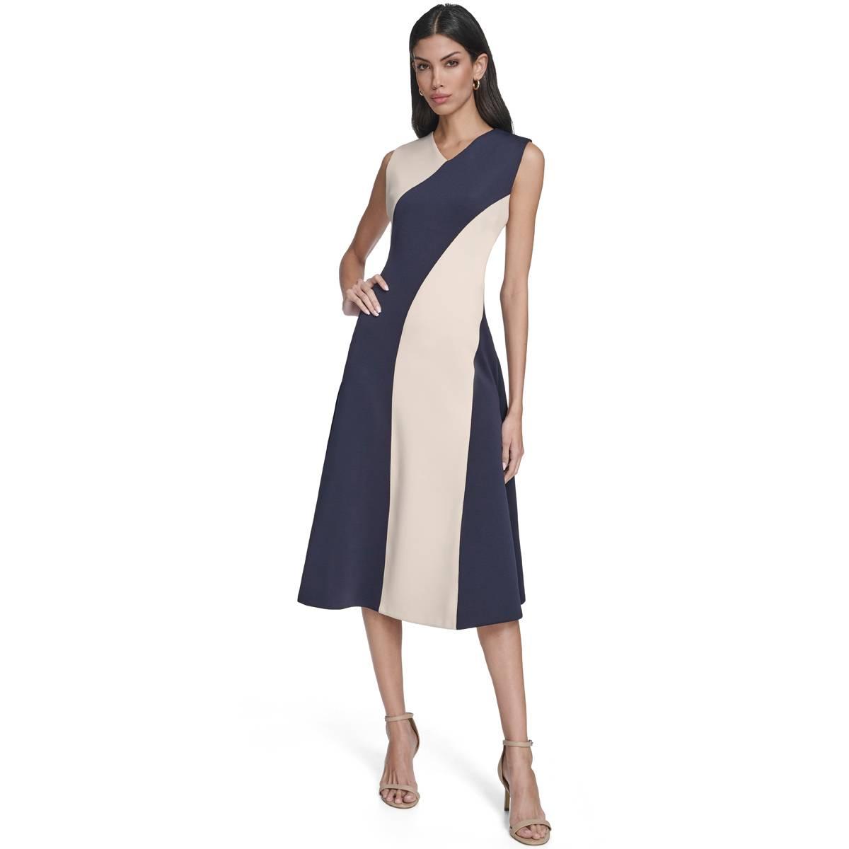 Click here for Womens Calvin Klein Sleeveless Color Block Fit & F... prices