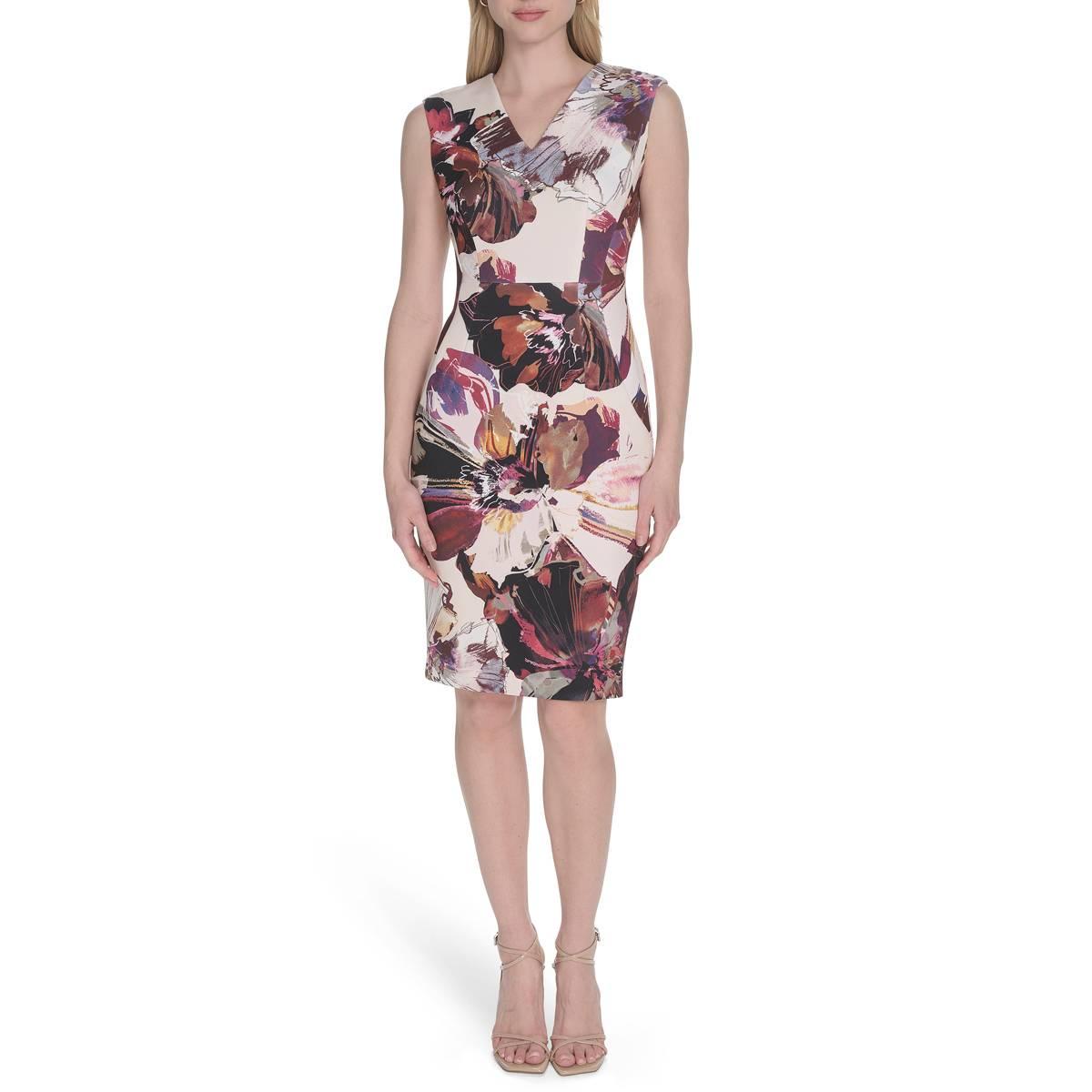 Click here for Womens Calvin Klein Sleeveless V-Neck Floral Sheat... prices