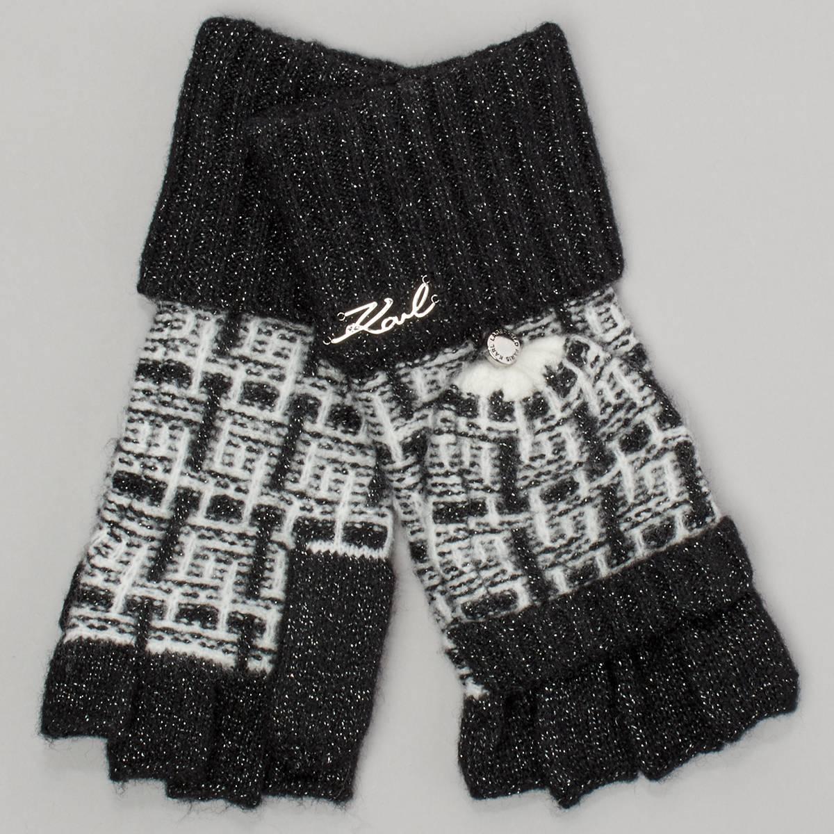 Click here for Womens Karl Lagerfeld Tweed Shine Touch Screen Glo... prices