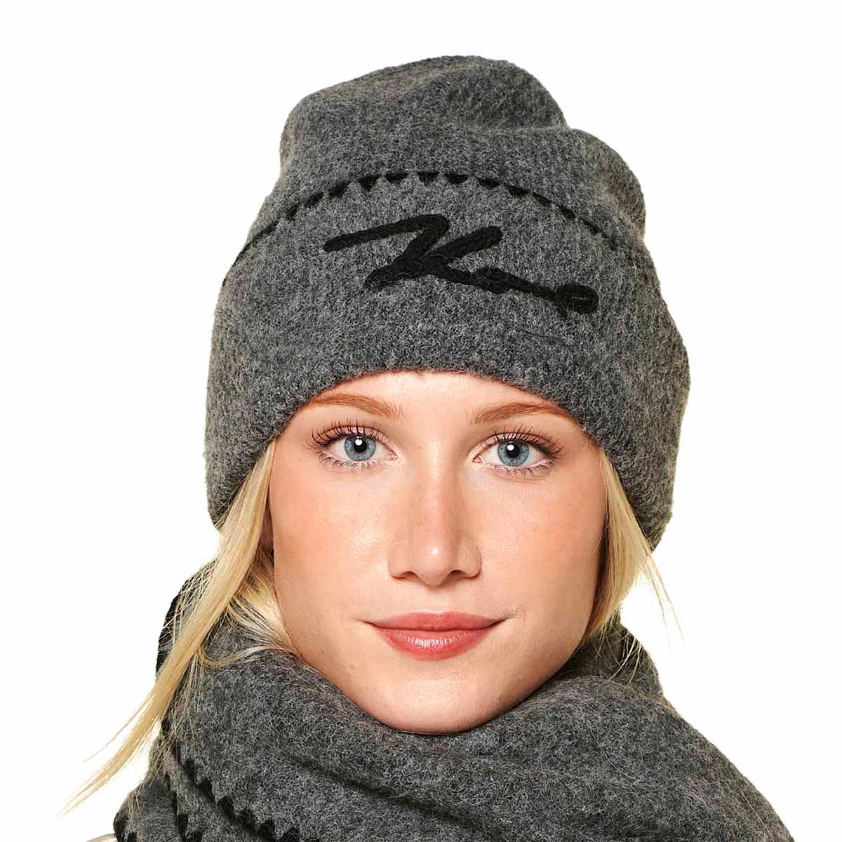 Click here for Womens Karl Lagerfeld Whipstitch Beanie prices