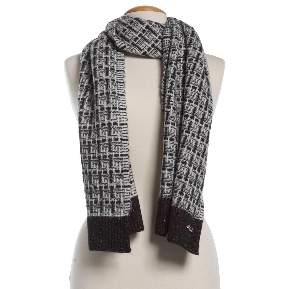 Click here for Womens Karl Lagerfeld Tweed Shine Scarf with Logo prices
