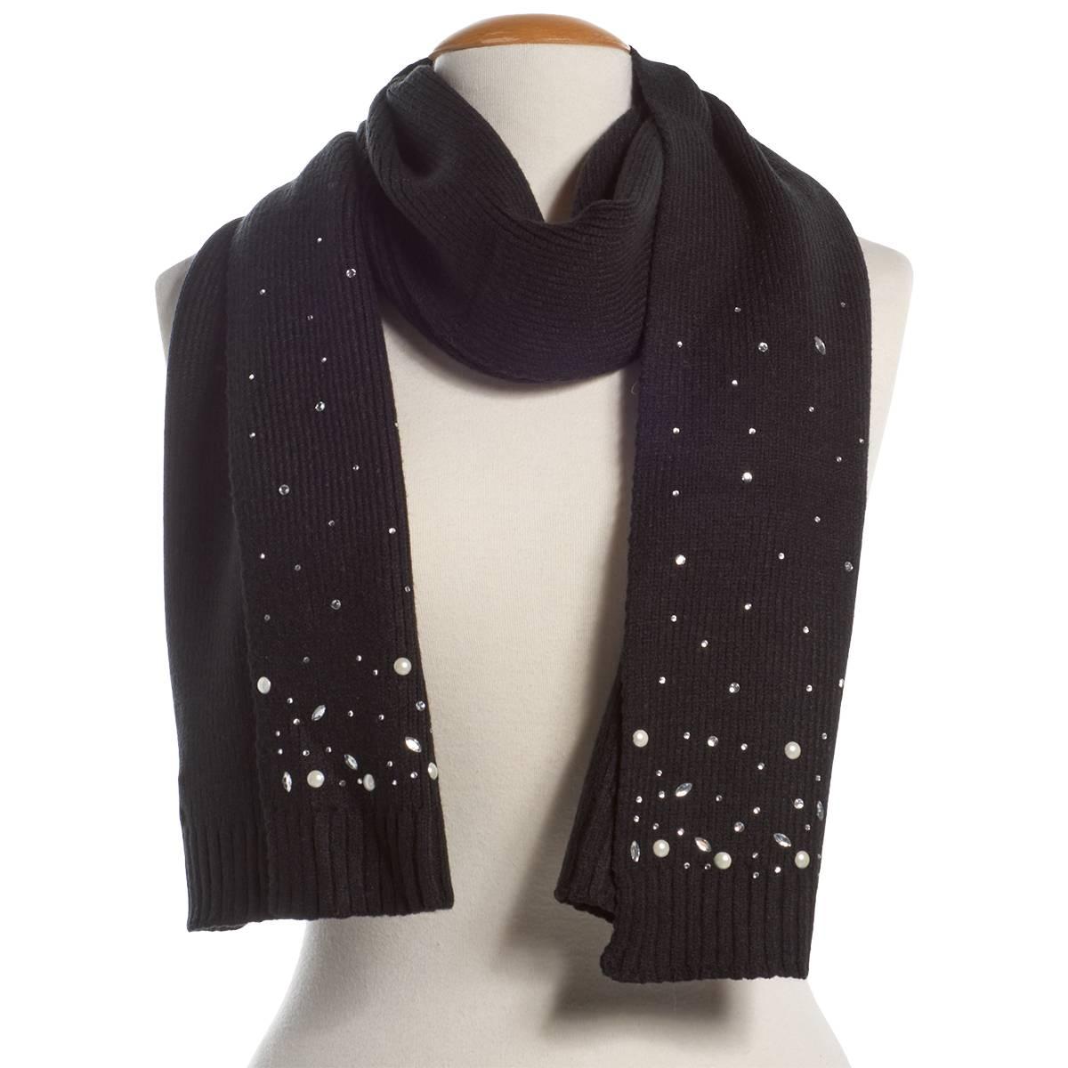 Click here for Womens Karl Lagerfeld Crystal Scarf with Karl Logo prices