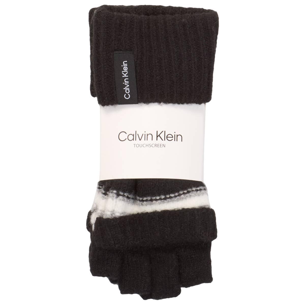 Click here for Womens Calvin Klein Textured Stripe Touchscreen Gl... prices