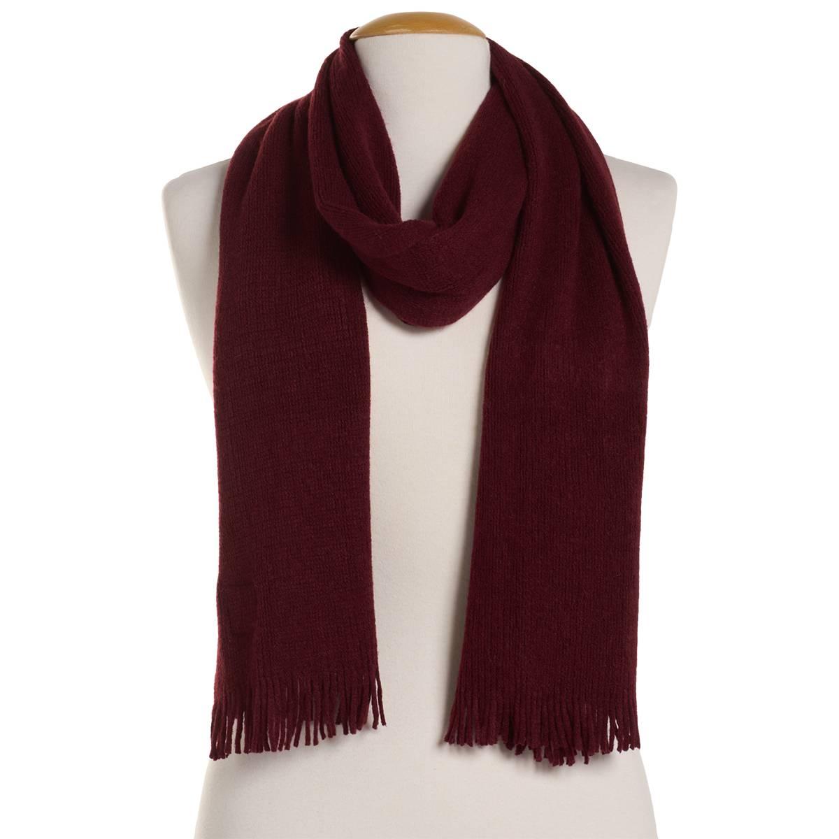 Click here for Womens Calvin Klein Knit Scarf with Fringes prices