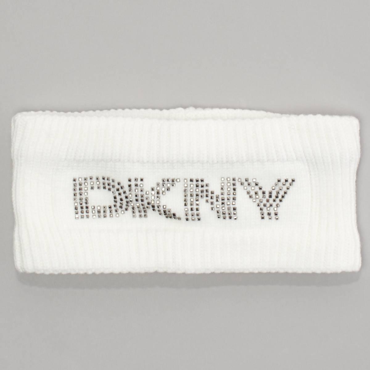 Click here for Womens DKNY Studded Rhinestone Knit Logo Headband prices