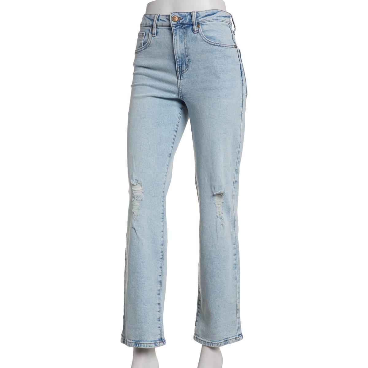 Click here for Juniors Celebrity Pink Distressed Straight Leg Den... prices