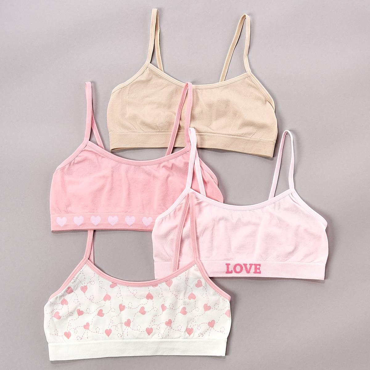 Click here for Girls Sweet Princess 4pk. Seamless Love Bralettes prices