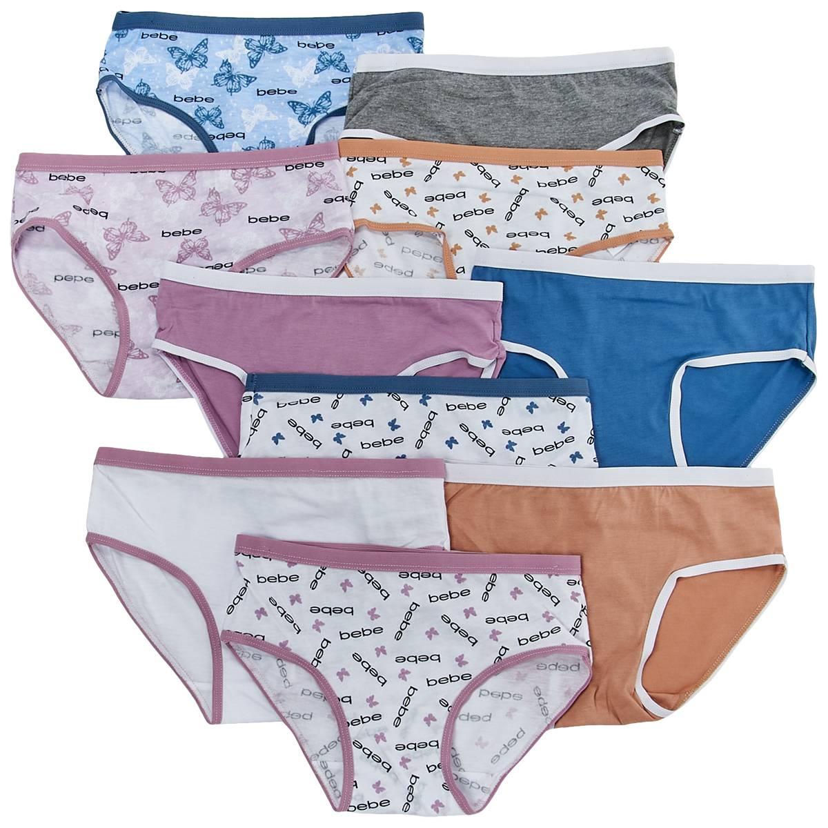 Click here for Girls Bebe 10pk. Butterfly Bikini Underwear prices