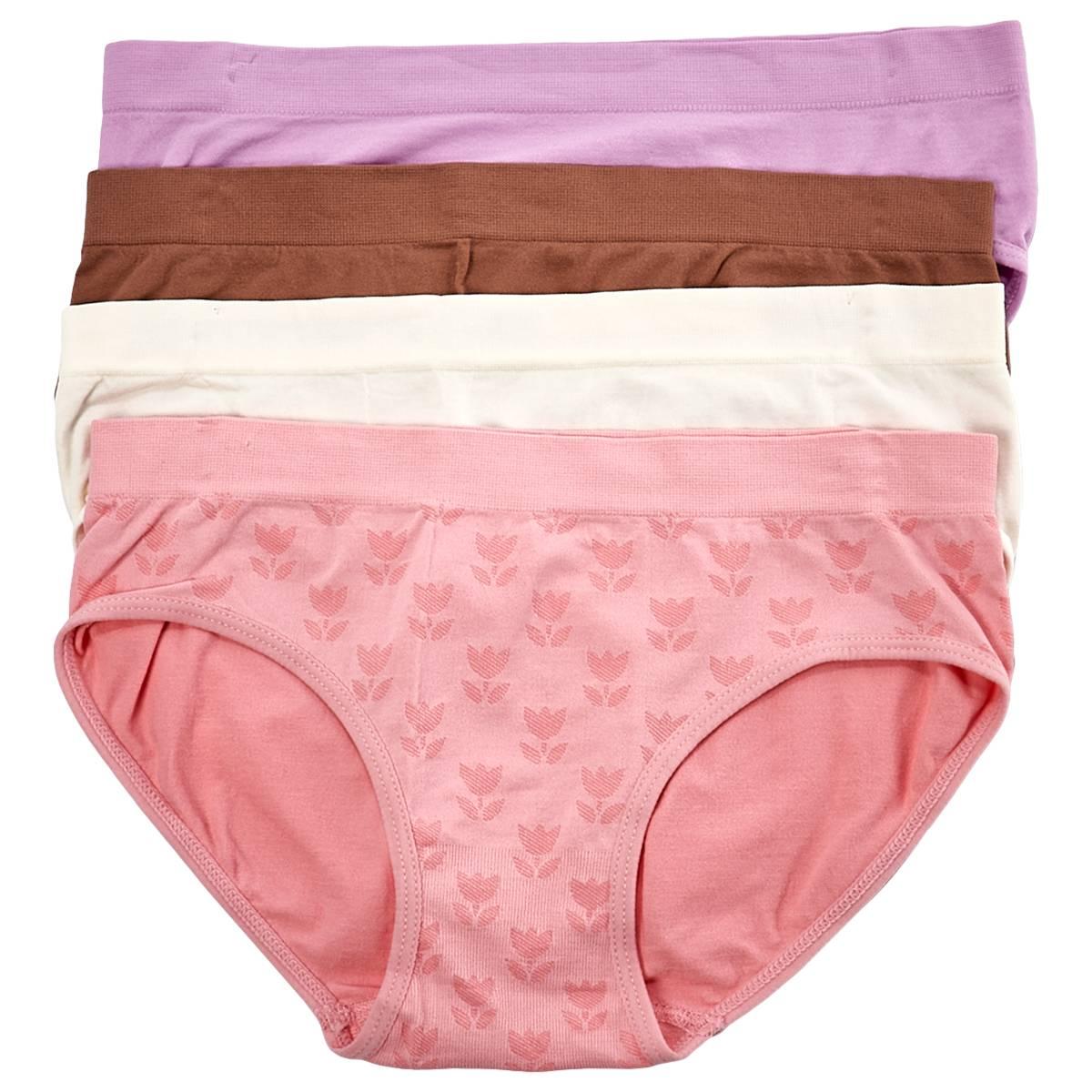 Click here for Girls Sweet Princess 4pk. Floral/Solid Hipsters prices