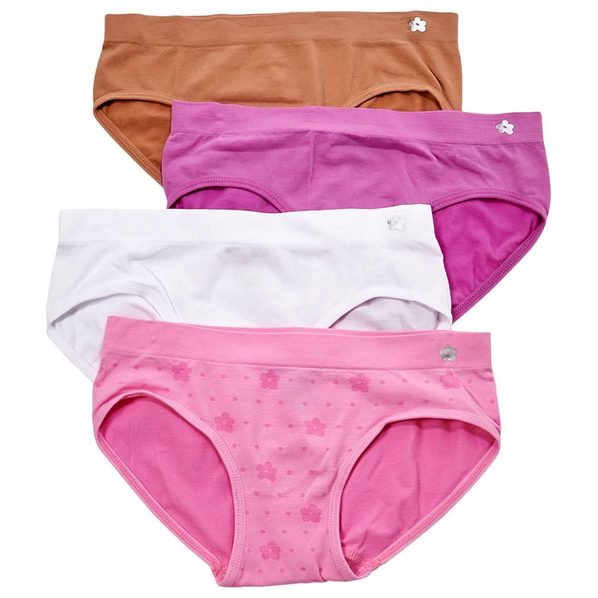 Click here for Girls Limited Too(tm) 4pk. Seamless Floral/Solid H... prices