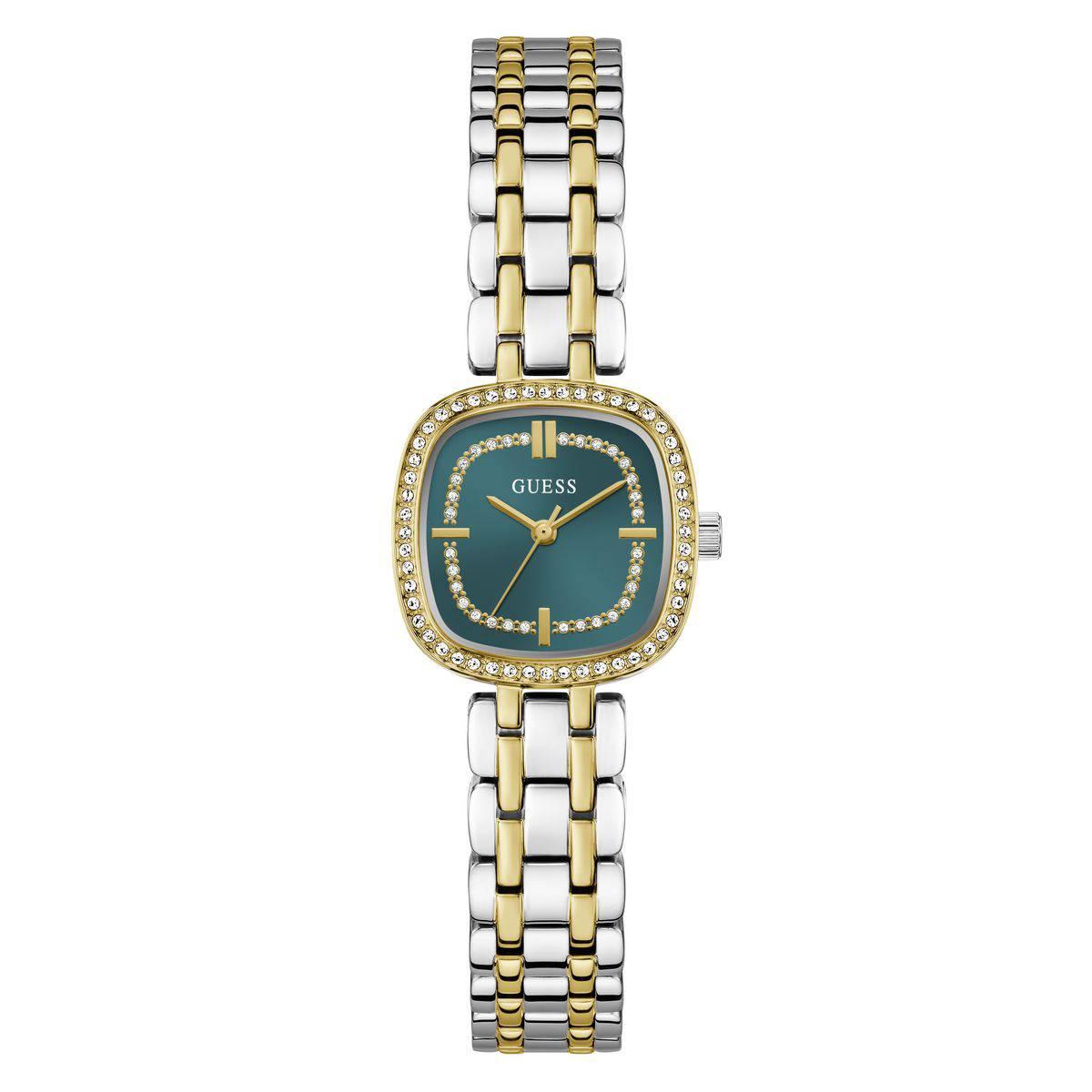 Click here for Womens Guess Two-Tone Green Dial Watch - GW1018L6 prices