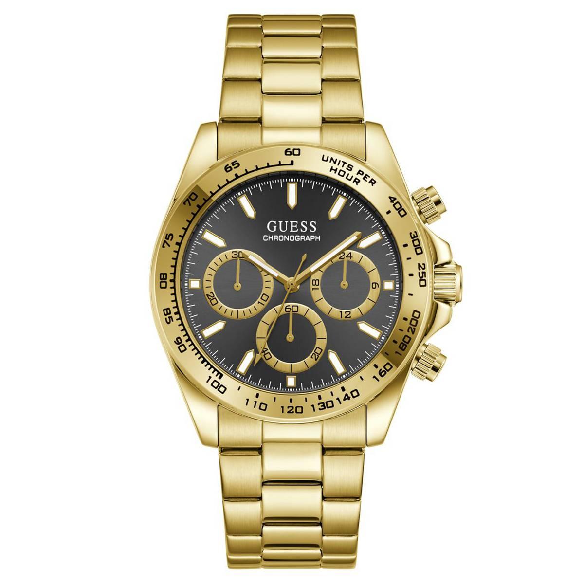 Click here for Mens Guess Gold-Tone Chronograph Watch - GW1058G2 prices