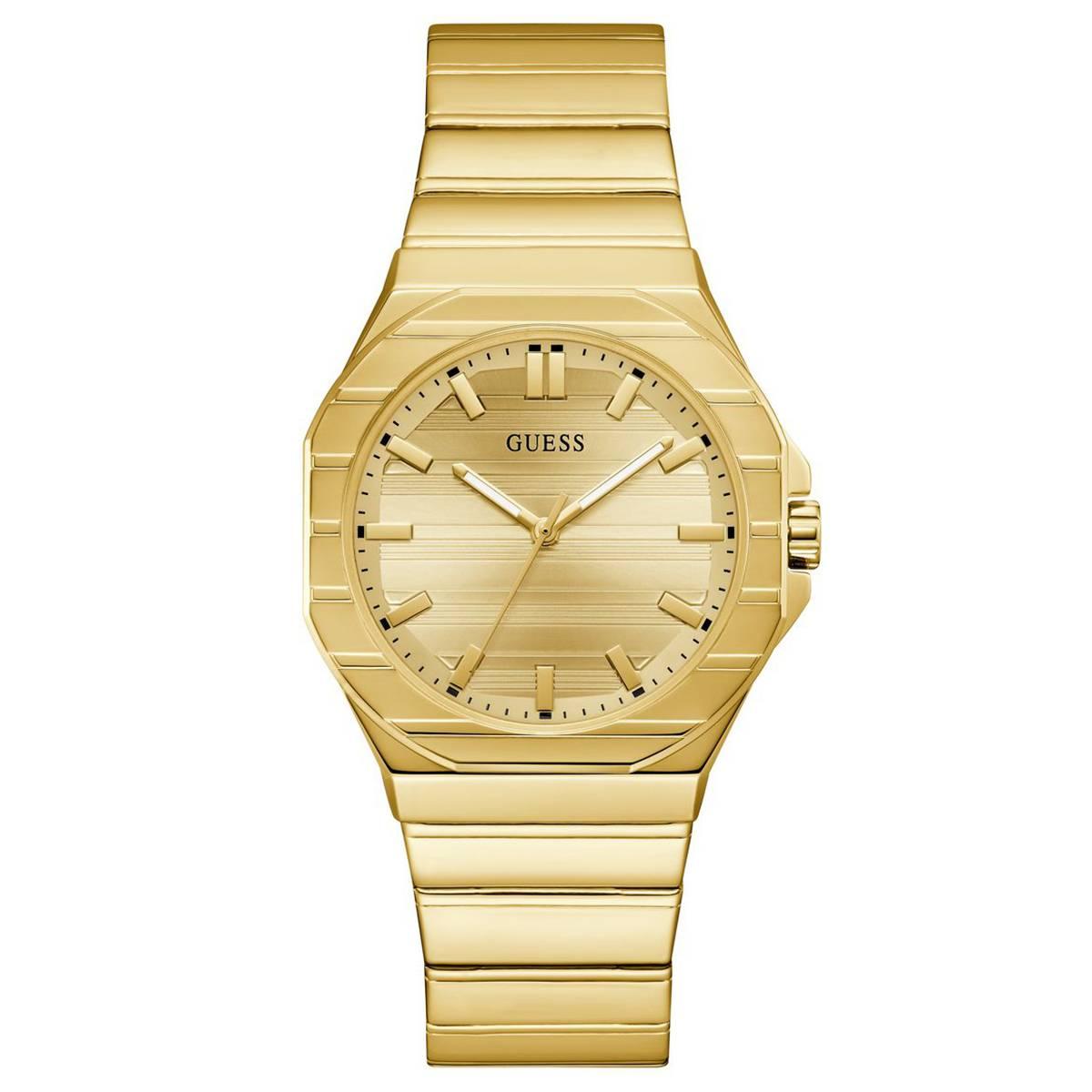 Click here for Mens Guess Gold-Tone Sunray Dial Watch - GW1070G2 prices