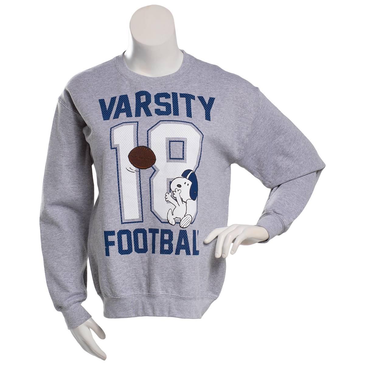Click here for Juniors Hybrid Snoopy Varsity Football Crew Fleece... prices