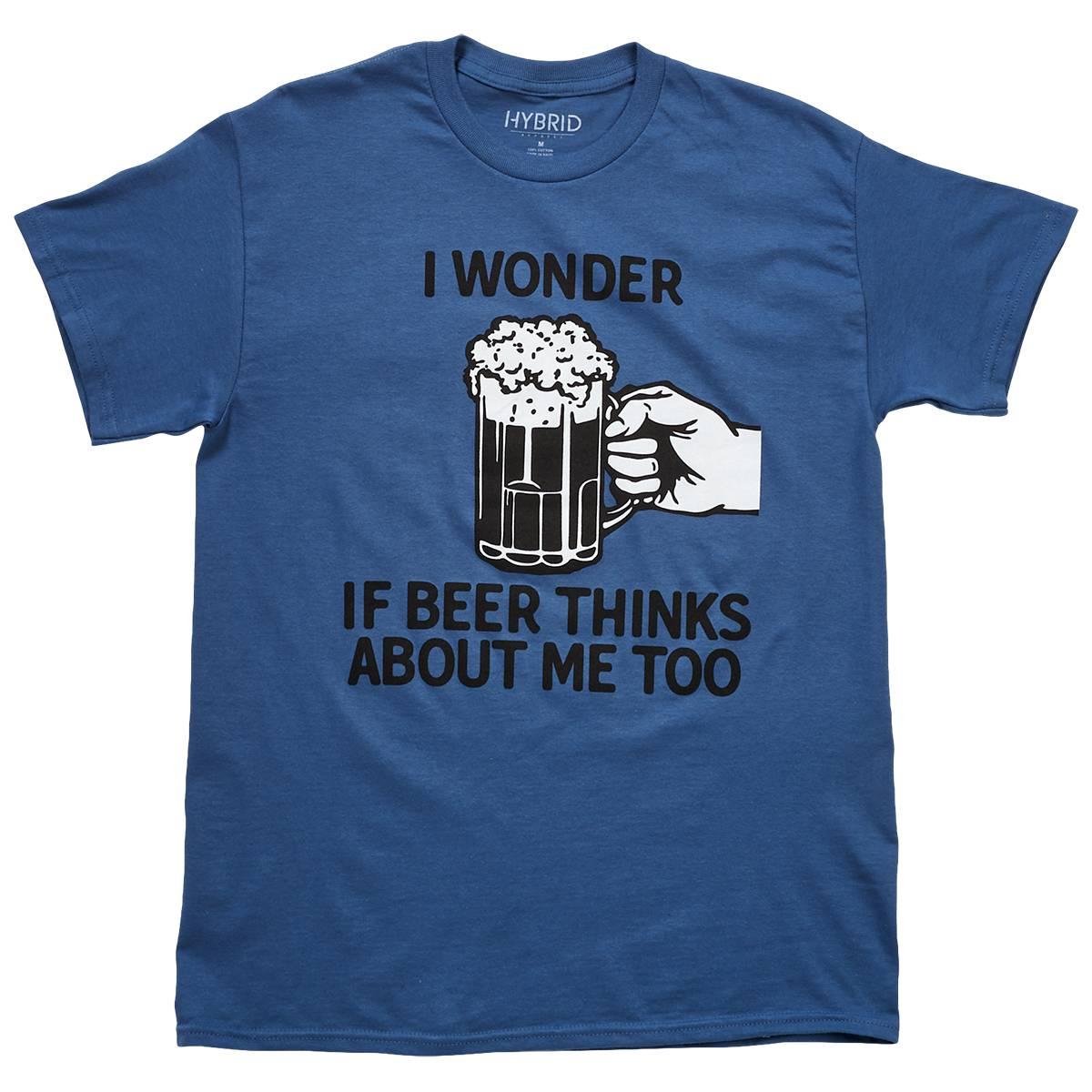 Click here for Mens Hybrid Promotions Beer Thinks of Me Short Sle... prices