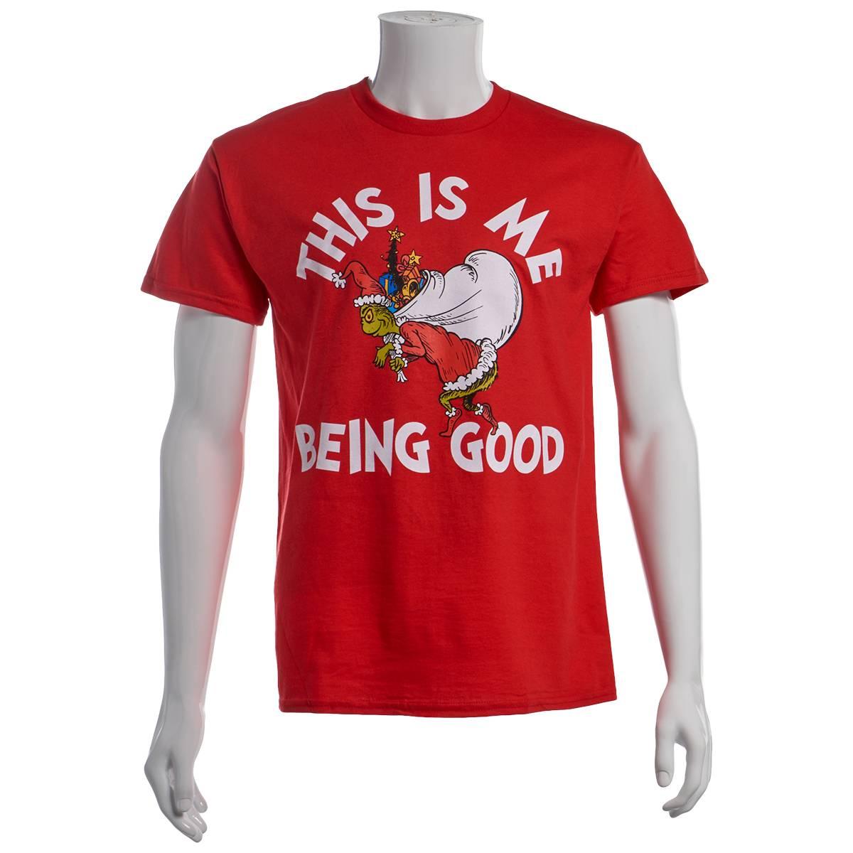Click here for Young Mens Grinch Being Good Short Sleeve Graphic... prices