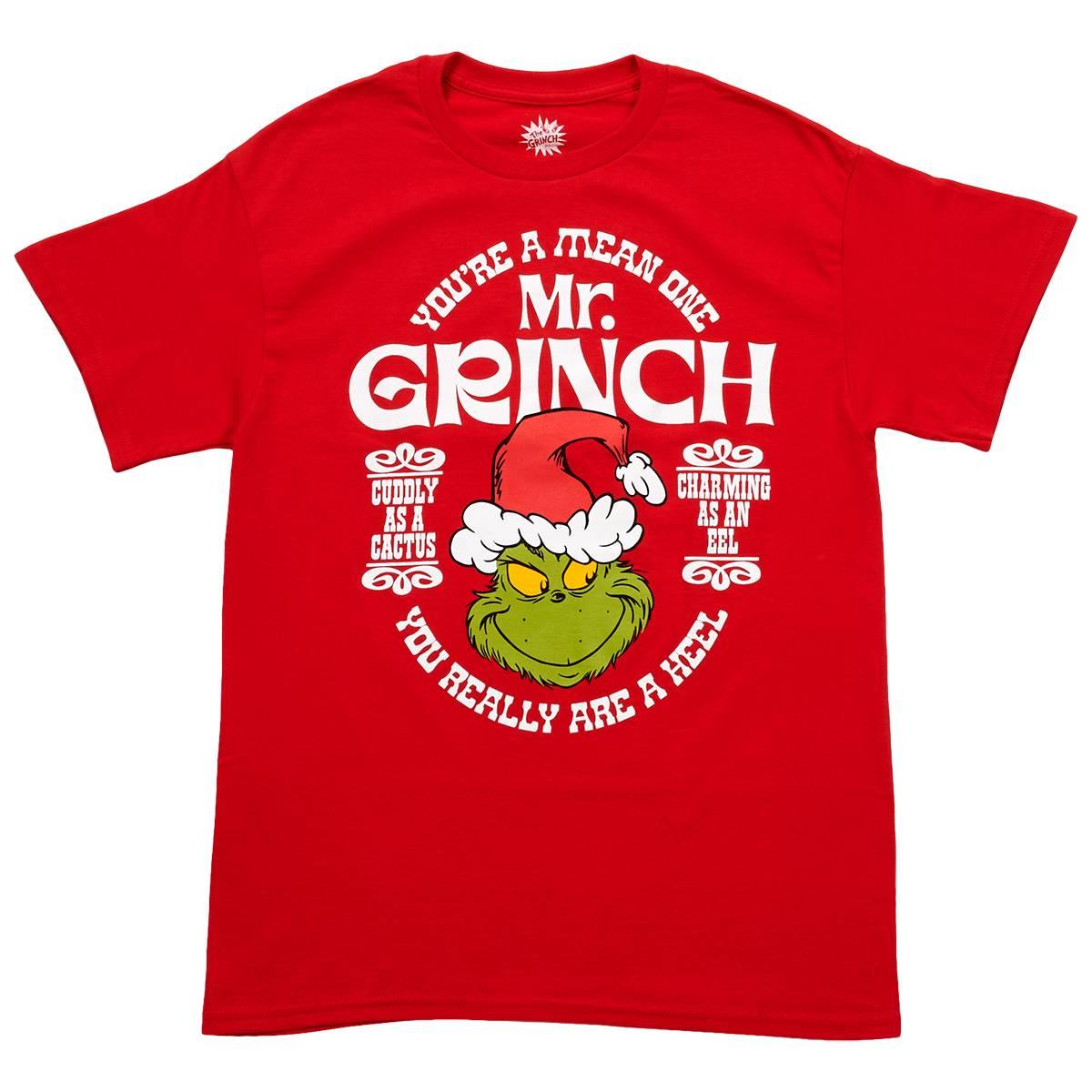 Click here for Young Mens Dr. Seuss(tm) Grinch Mean One Short Sle... prices