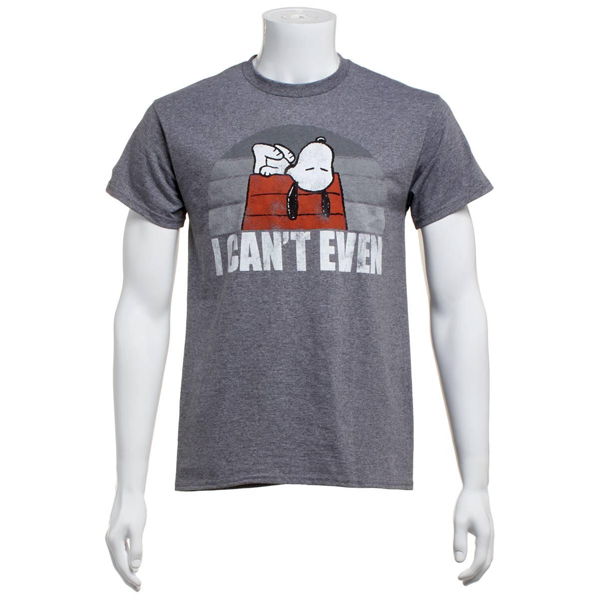 Click here for Young Mens Snoopy Cant Even Graphic Tee prices
