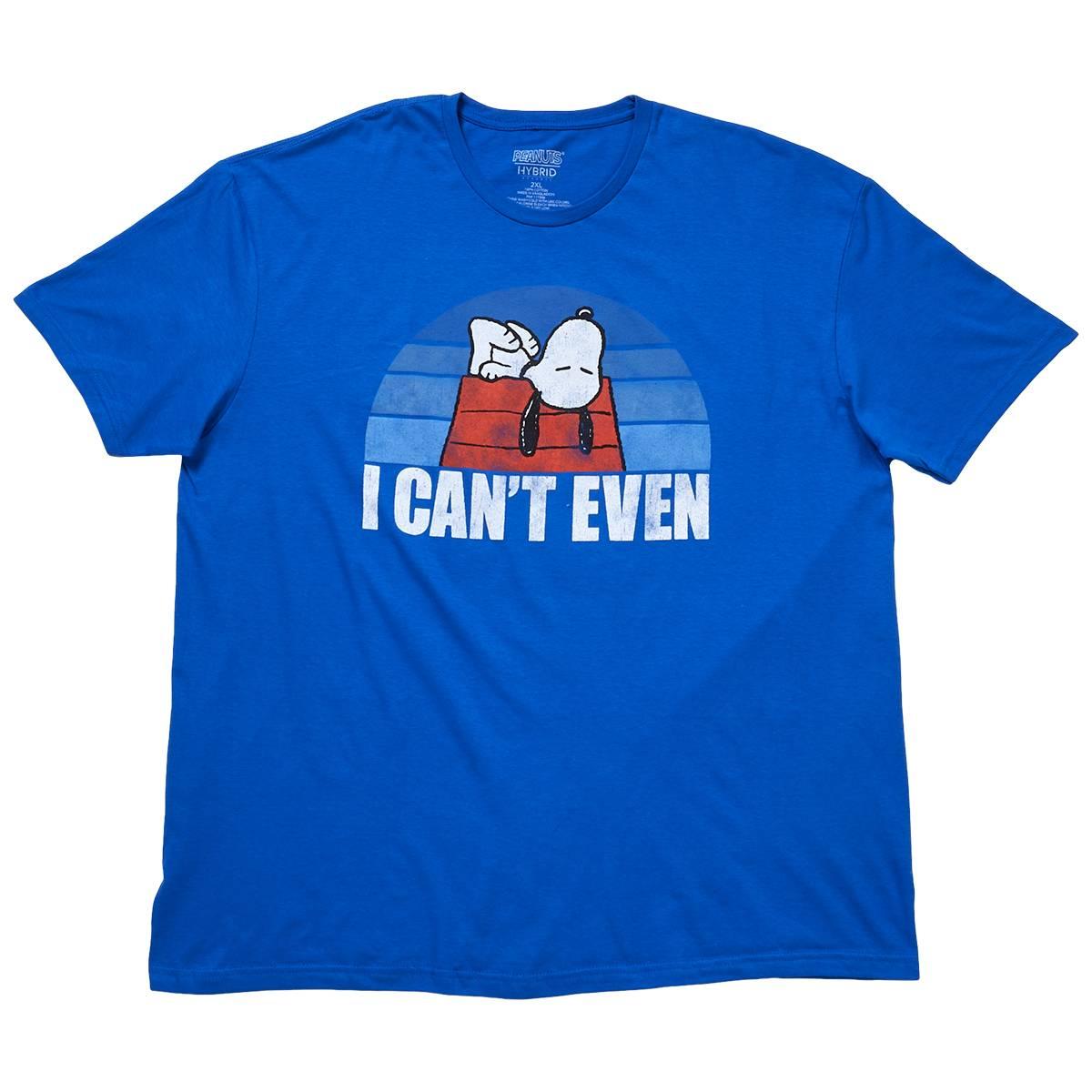 Click here for Young Mens Peanuts Snoopy Cant Even Graphic Tee prices