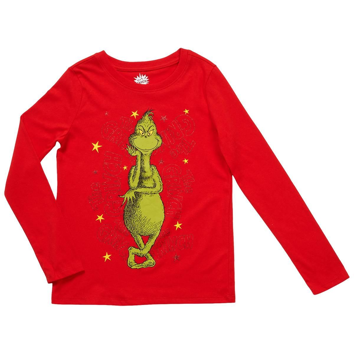 Click here for Girls (7-16) The Grinch Long Sleeve Stars Tee prices