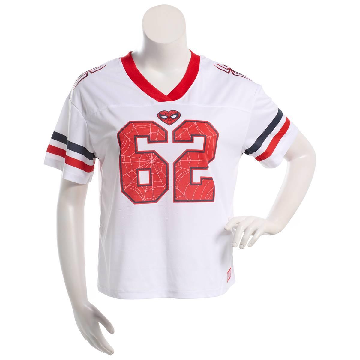 Click here for Juniors Hybrid Spider-Man V-Neck Spidey Football J... prices