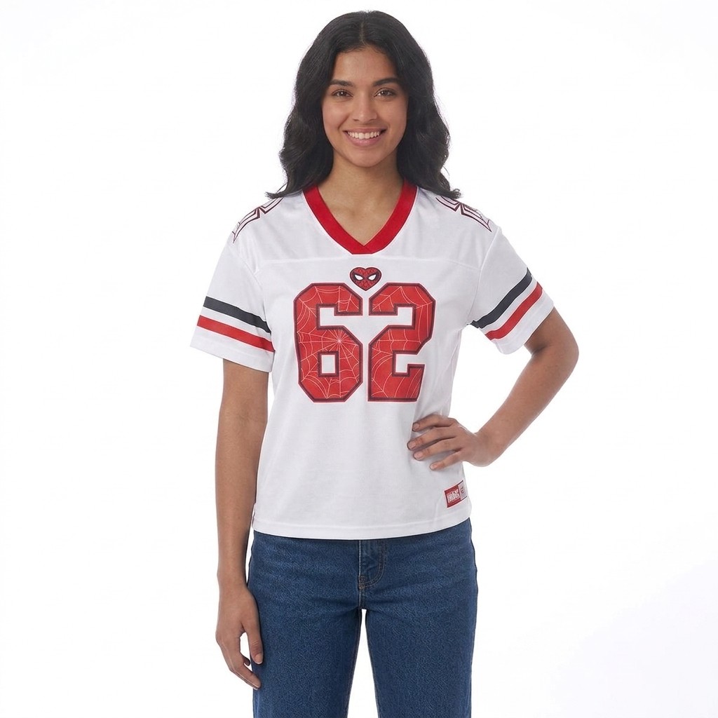 Click here for Juniors Hybrid Spider-Man V-Neck Spidey Football J... prices