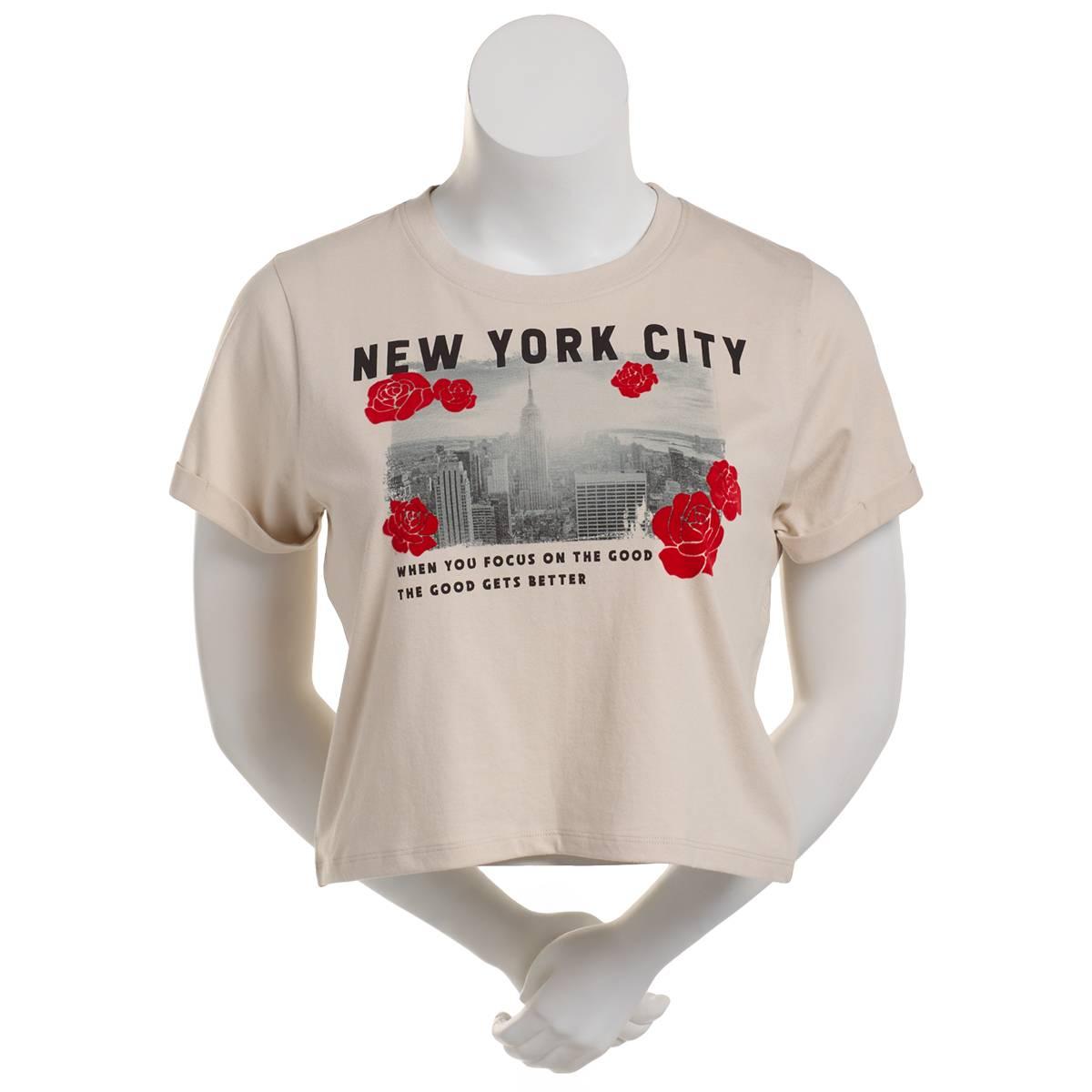 Click here for Juniors Attitude Not New York Skyline Graphic Tee prices