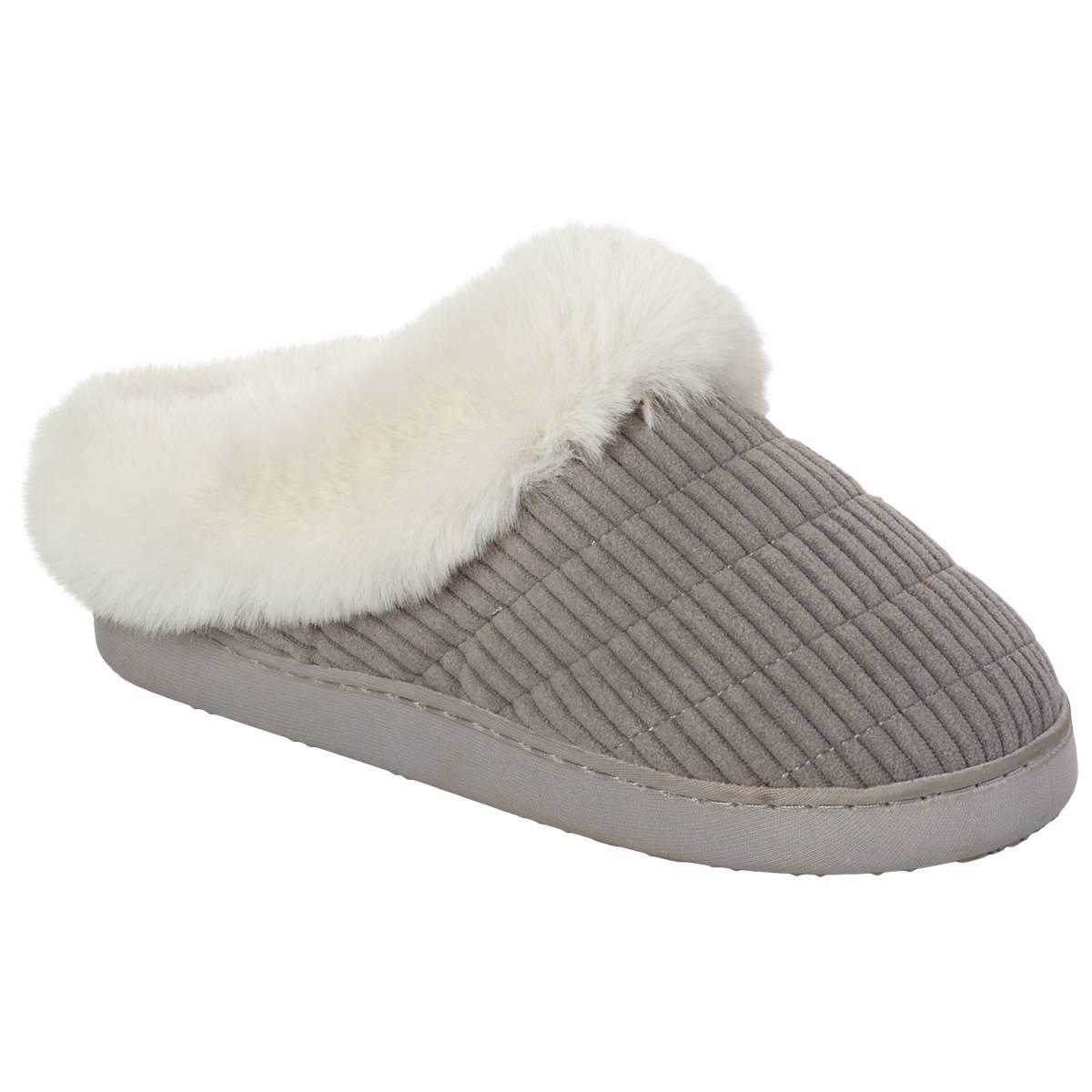 Click here for Womens Cuddl Duds(R) Corduroy Puff Clog Slipper prices