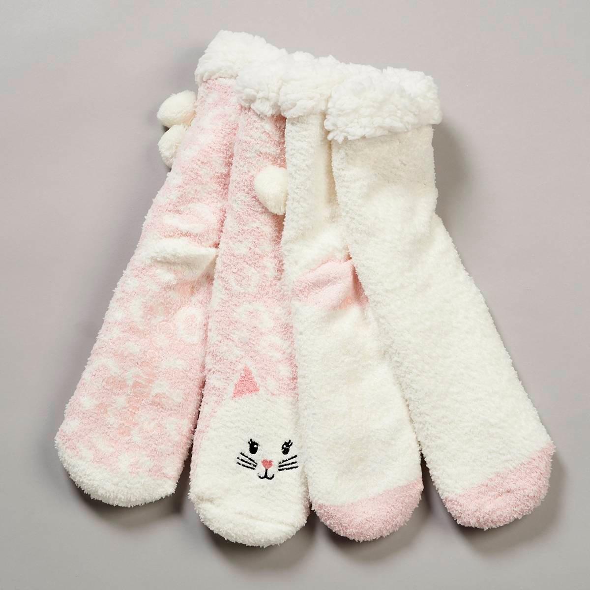 Click here for Womens Cuddl Duds(R) 2pk. Cat Critter Slipper Sock... prices