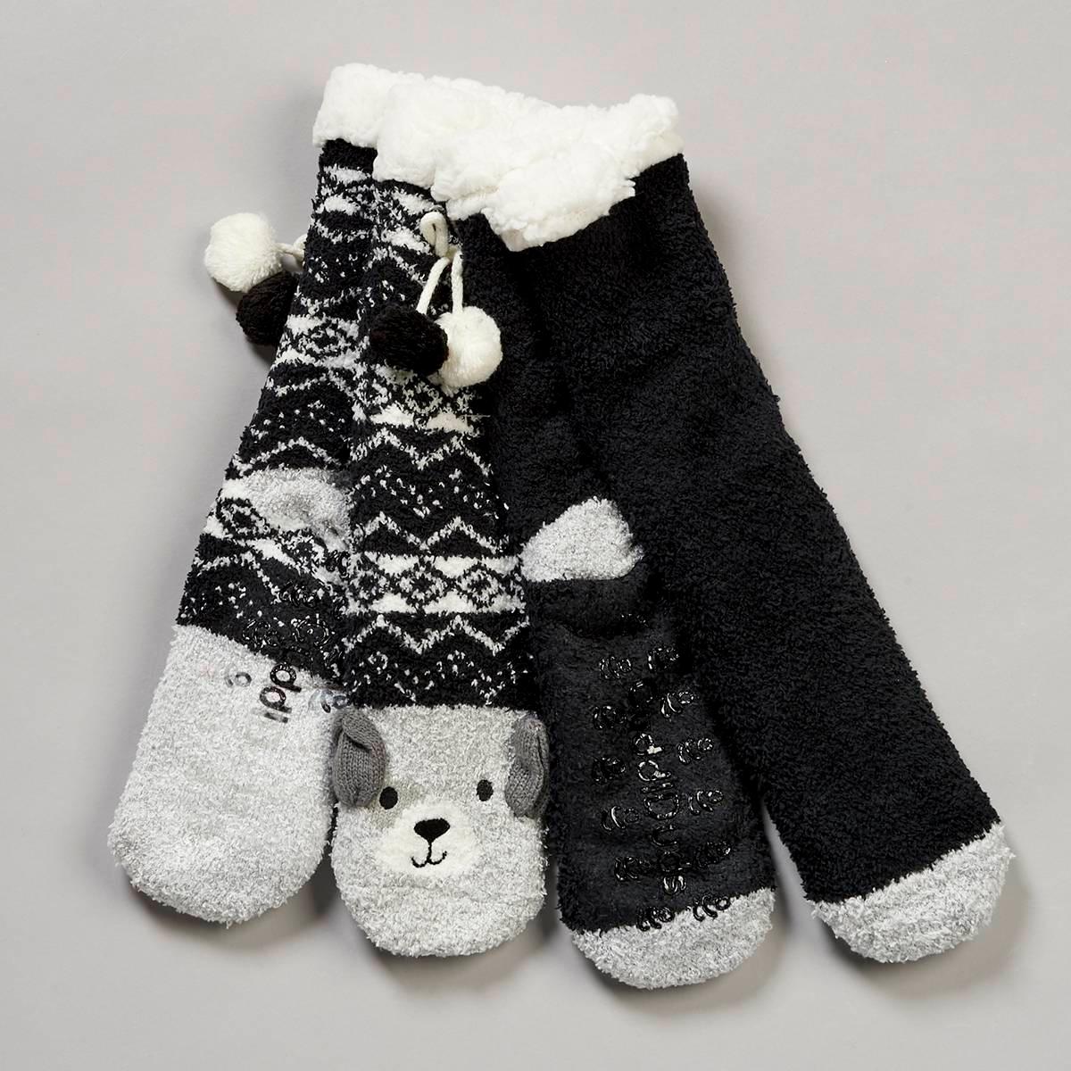 Click here for Womens Cuddl Duds(R) 2pk. Puppy Critter Slipper So... prices