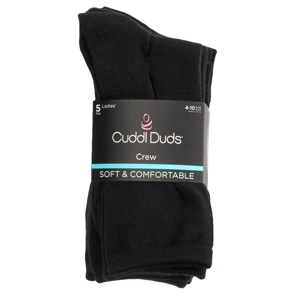 Click here for Womens Cuddl Duds(R) 5pk. Flat Knit Crew Socks prices