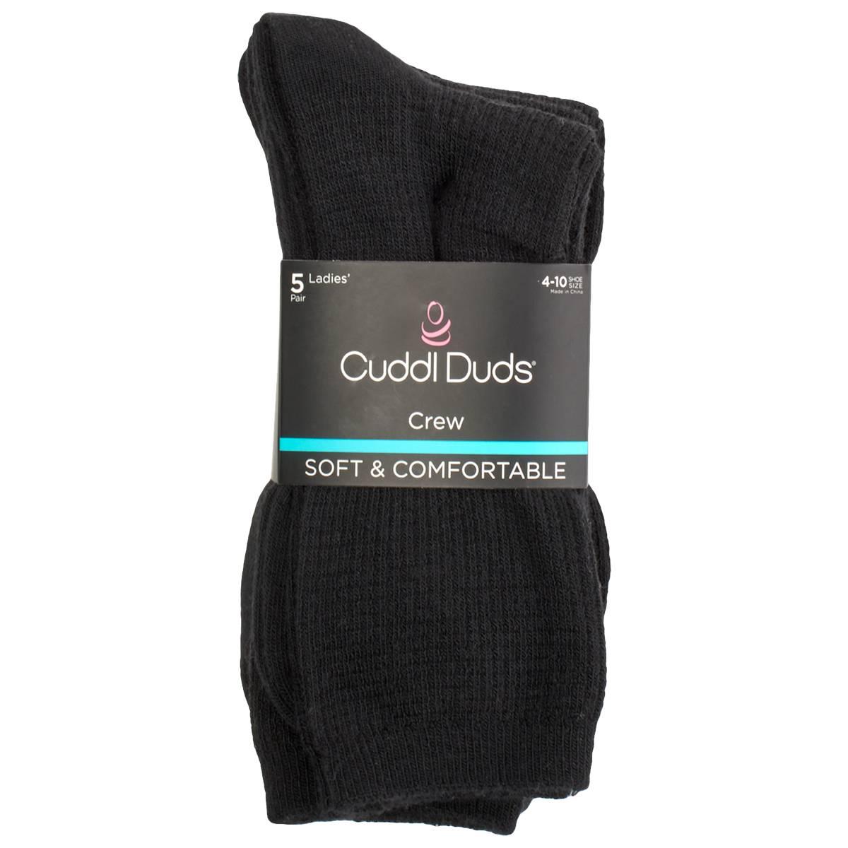 Click here for Womens Cuddl Duds(R) 5pk. Ribbed Crew Socks prices