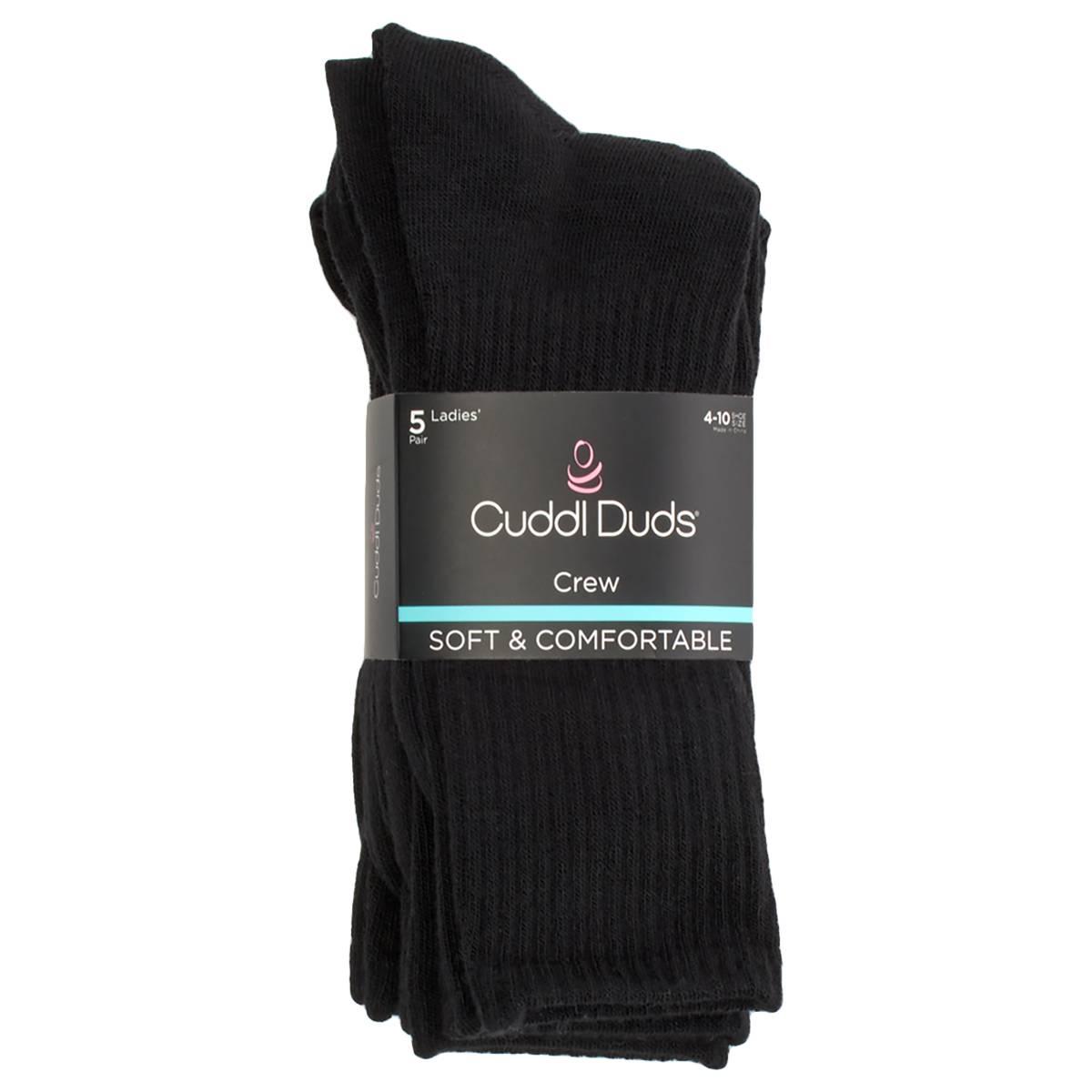 Click here for Womens Cuddl Duds(R) 5pk. Ribbed Shaft Crew Socks prices