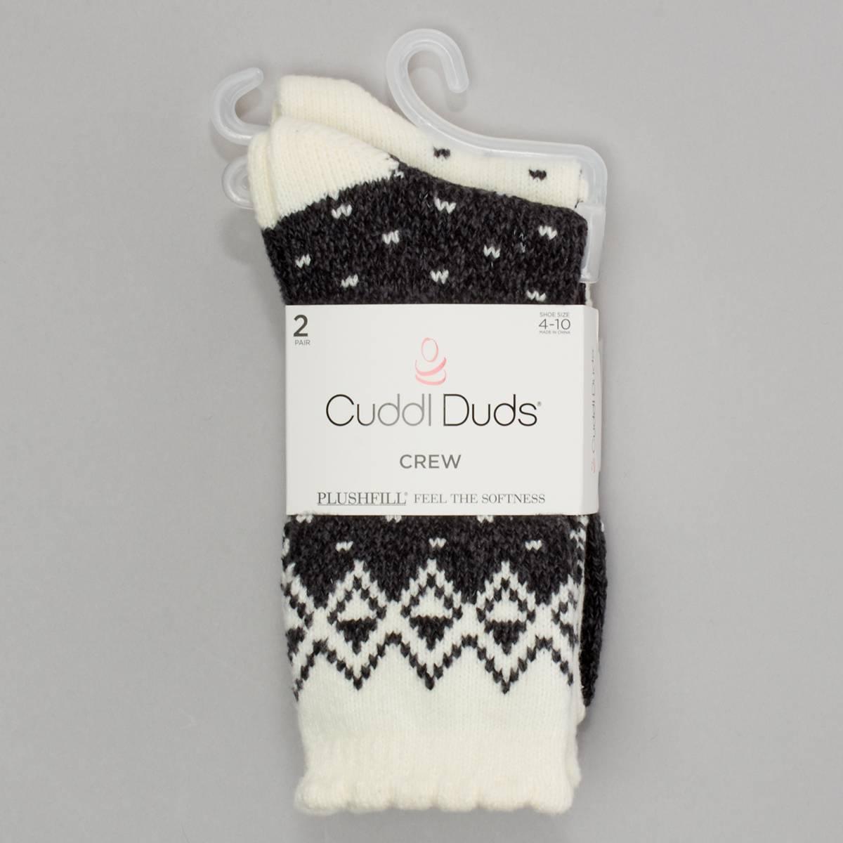 Click here for Womens Cuddl Duds(R) 2pk. Color Block Cuff Boot Cr... prices