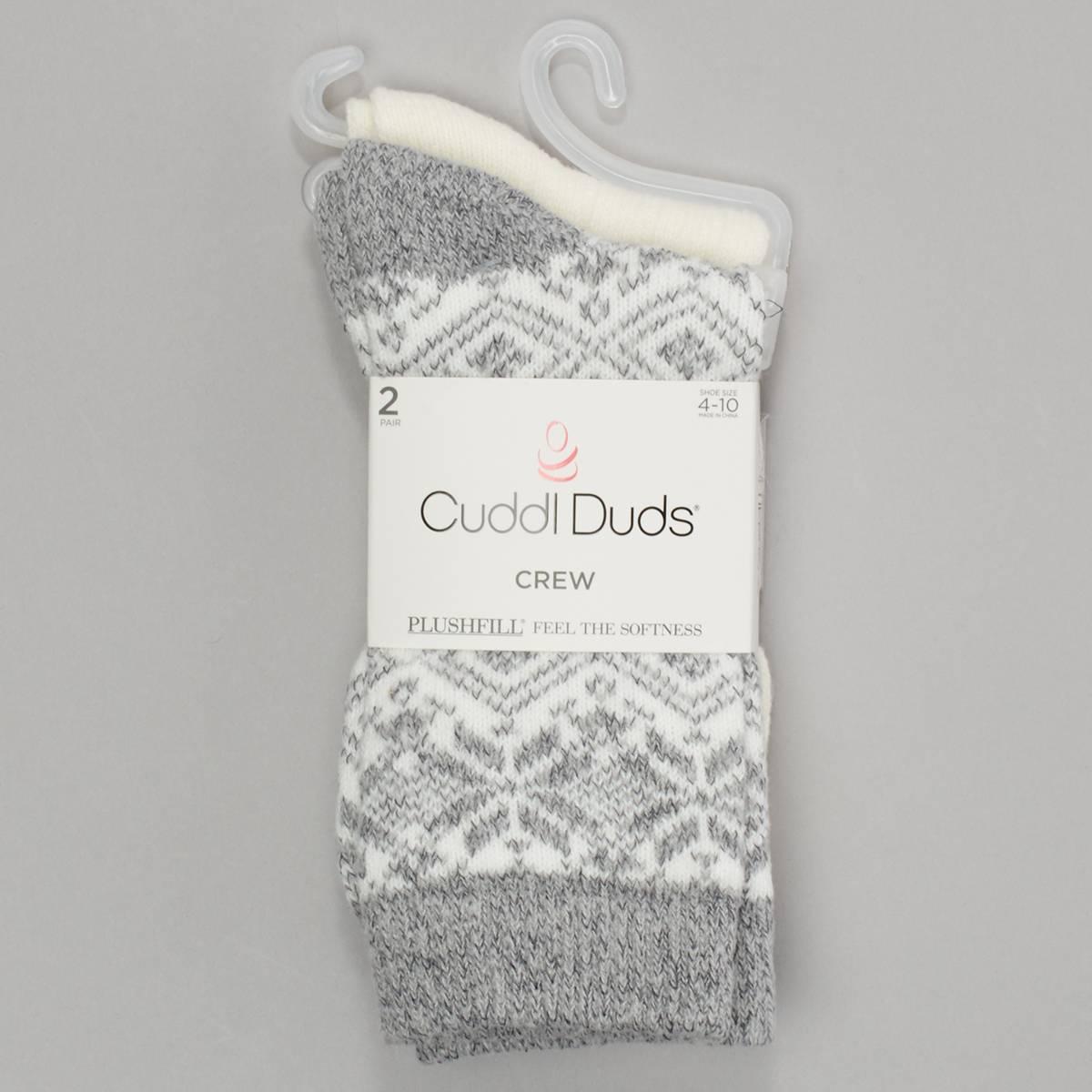 Click here for Womens Cuddl Duds 2pk Snowflake Crew Socks prices