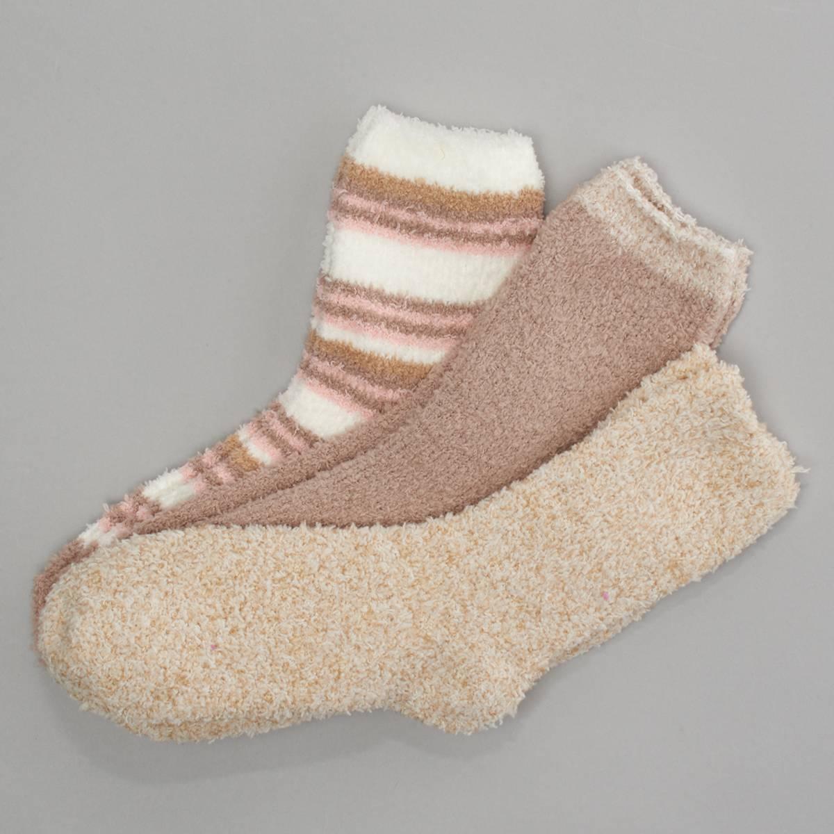 Click here for Womens Cuddl Duds(R) 3pk. Stripe Cozy Crew Socks prices