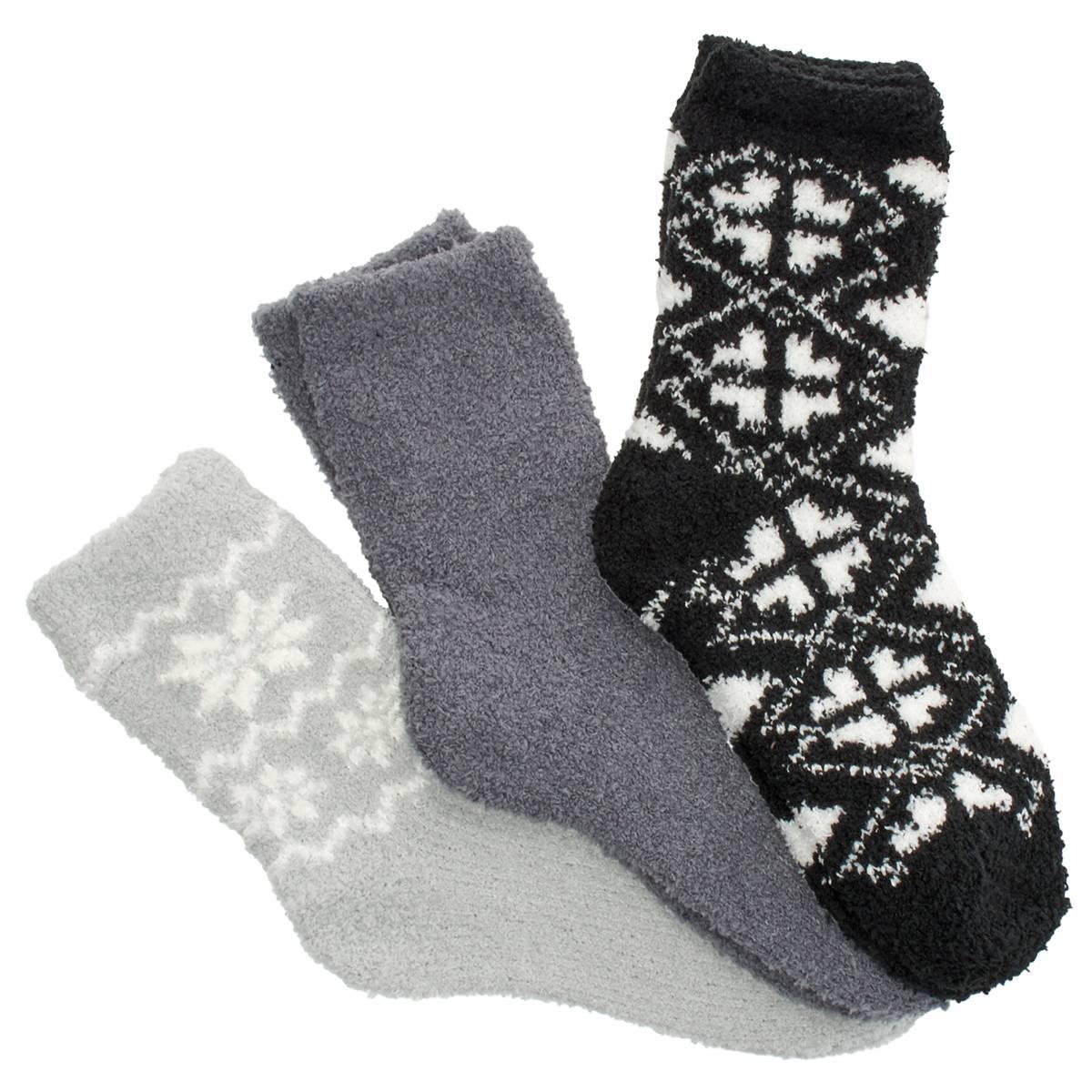 Click here for Womens Cuddl Duds(R) 3pk Fair Isle Crew Socks prices