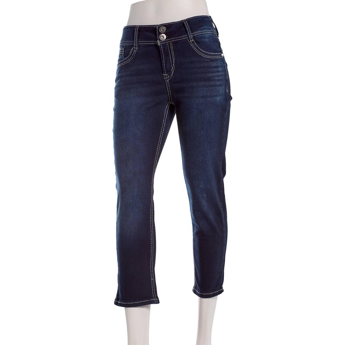 Click here for Juniors Wallflower Bling Cropped Curvy Jeans prices