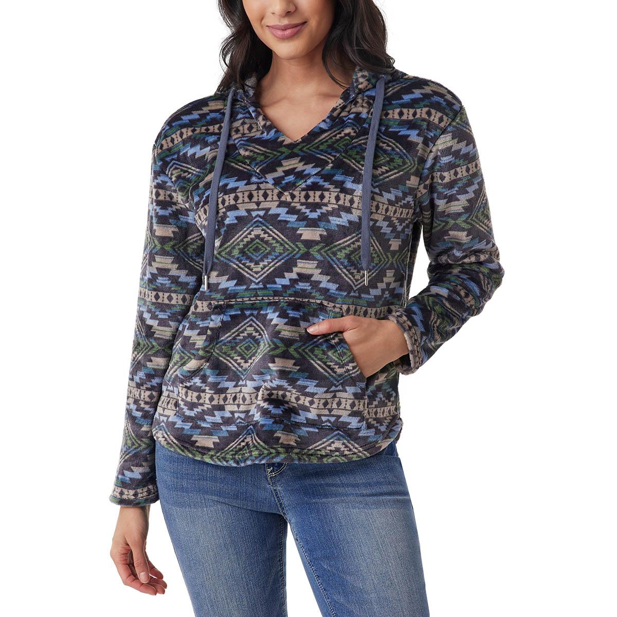 Click here for Juniors Wallflower Aztec Woobie Baja Hoodie prices