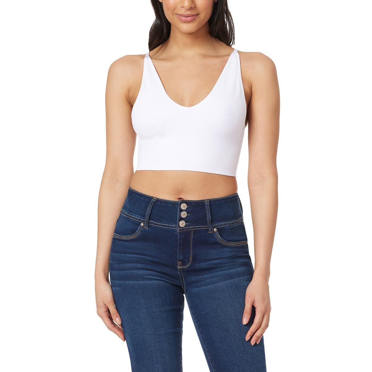 Click here for Juniors Wallflower Metro Padded Bralette Tank Top prices