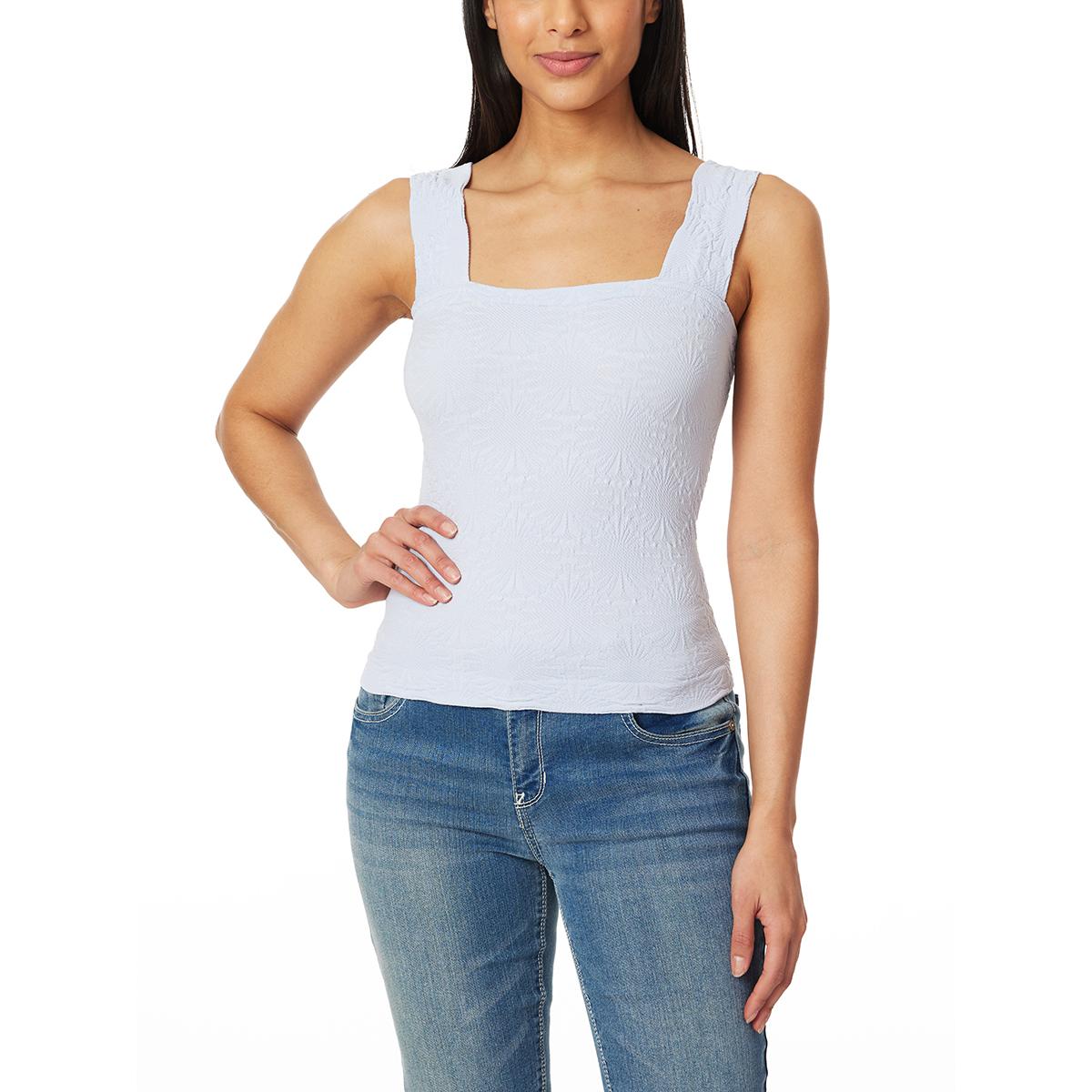Click here for Juniors Wallflower Seamless Floral Square Neck Tan... prices