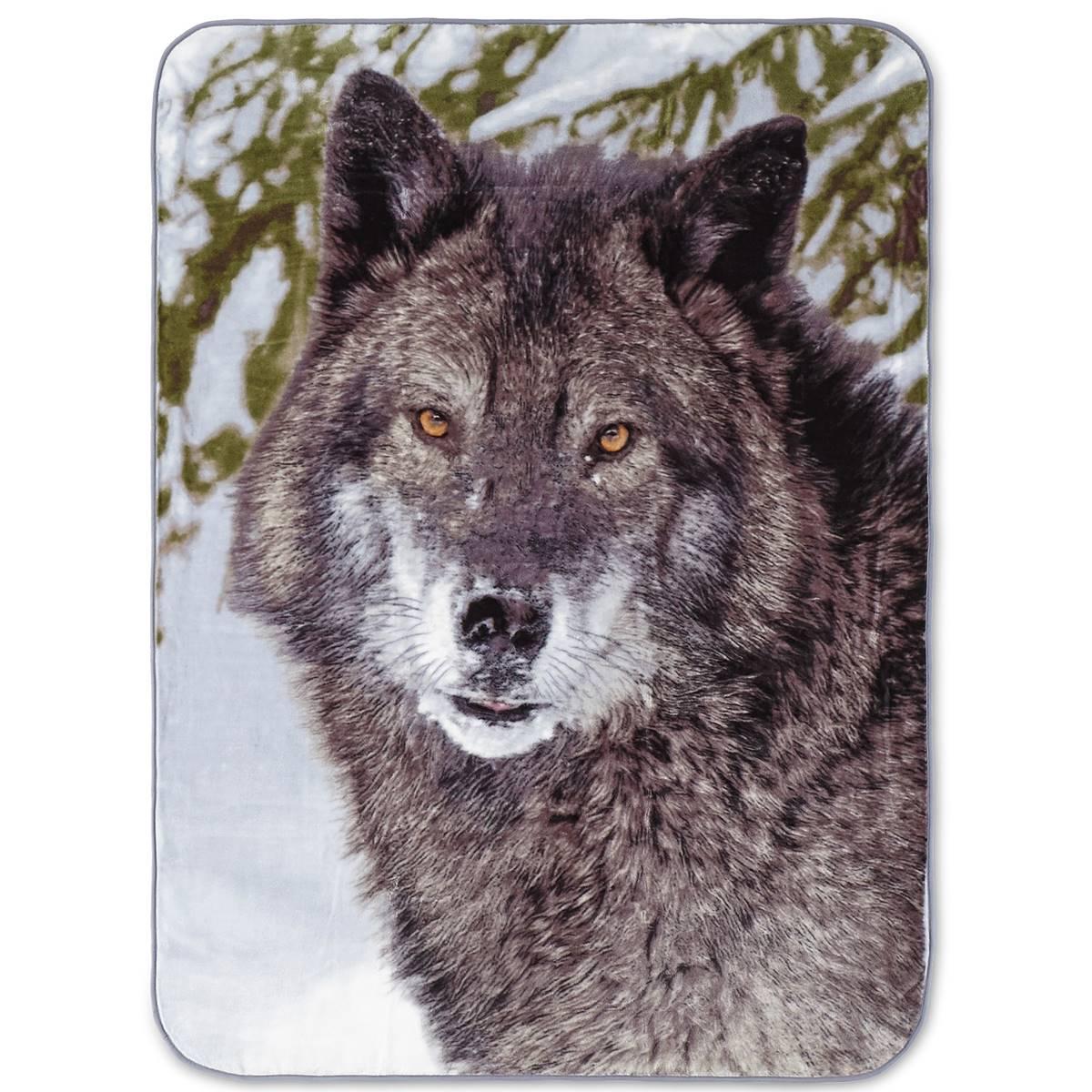 Shavel Home Products High Pile Wolf Oversized Luxury Throw
