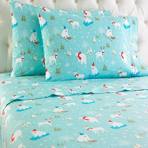 Click here for Micro Flannel(R) Fun In The Snow Microfiber Sheet... prices
