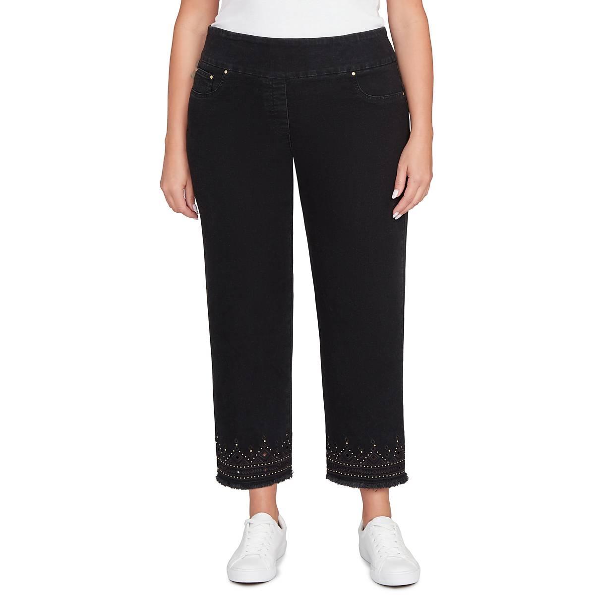 Click here for Plus Size Ruby Rd. New Neutrals Pull On Denim Ankl... prices