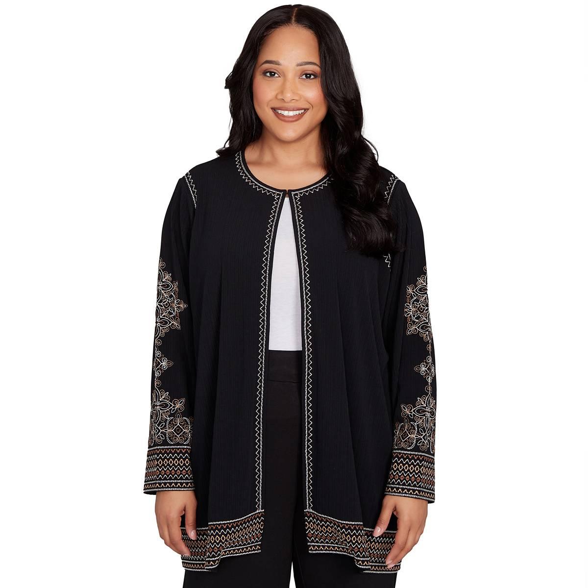 Click here for Plus Size Ruby Rd. New Neutrals Ribbed Slinky Embr... prices