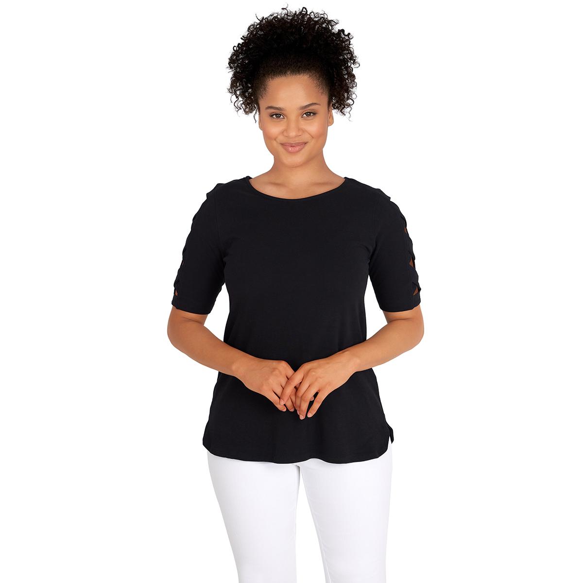 Click here for Petite Ruby Rd. Must Haves II Solid Interlock Knit... prices